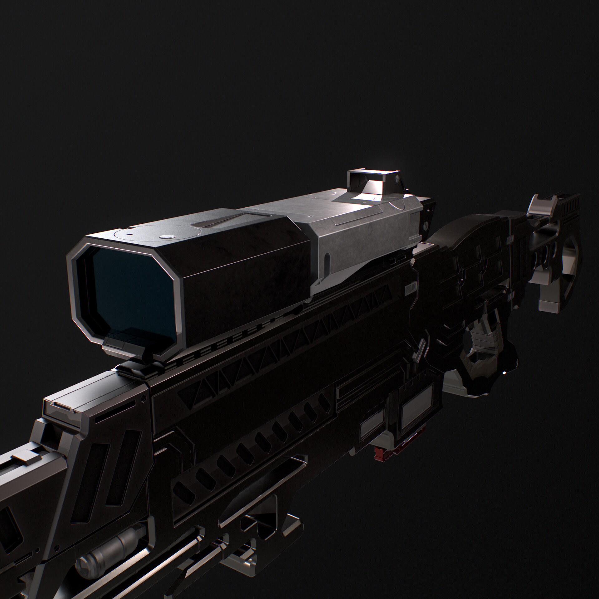 ArtStation - Sci-fi sniper rifle