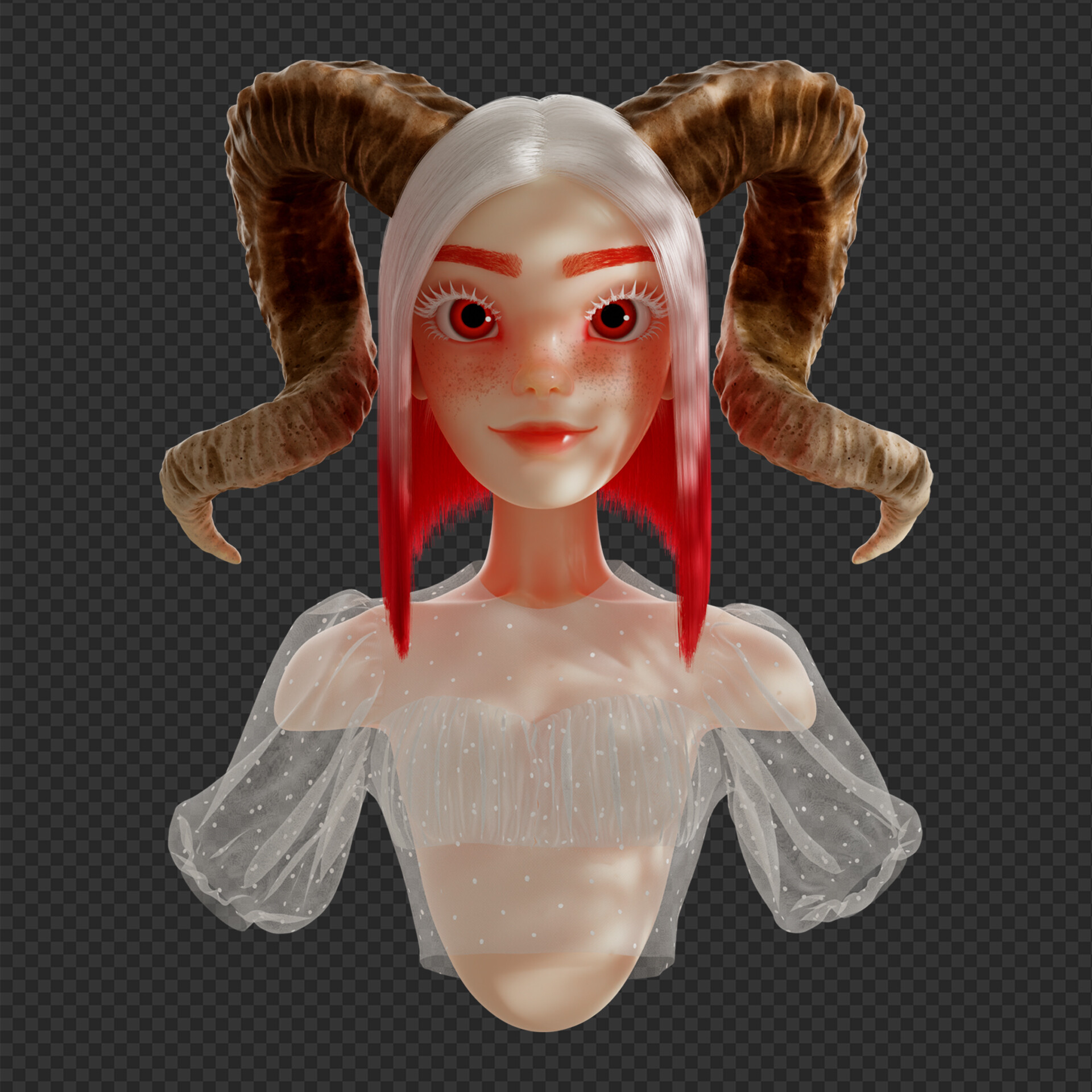 ArtStation - Horn Girl Standard Hair groom