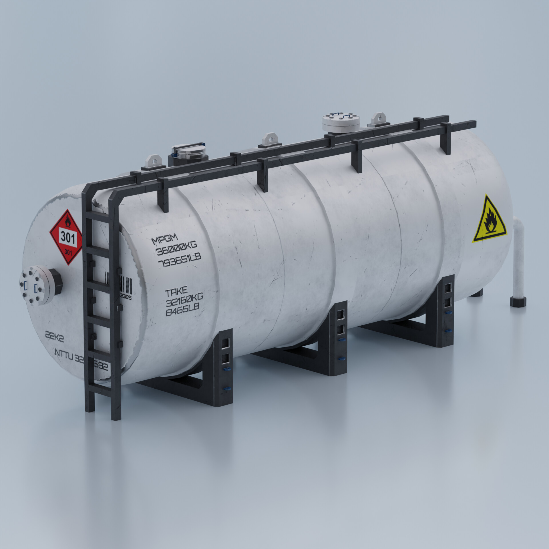 ArtStation - Cistern / Oil Tank Low-poly