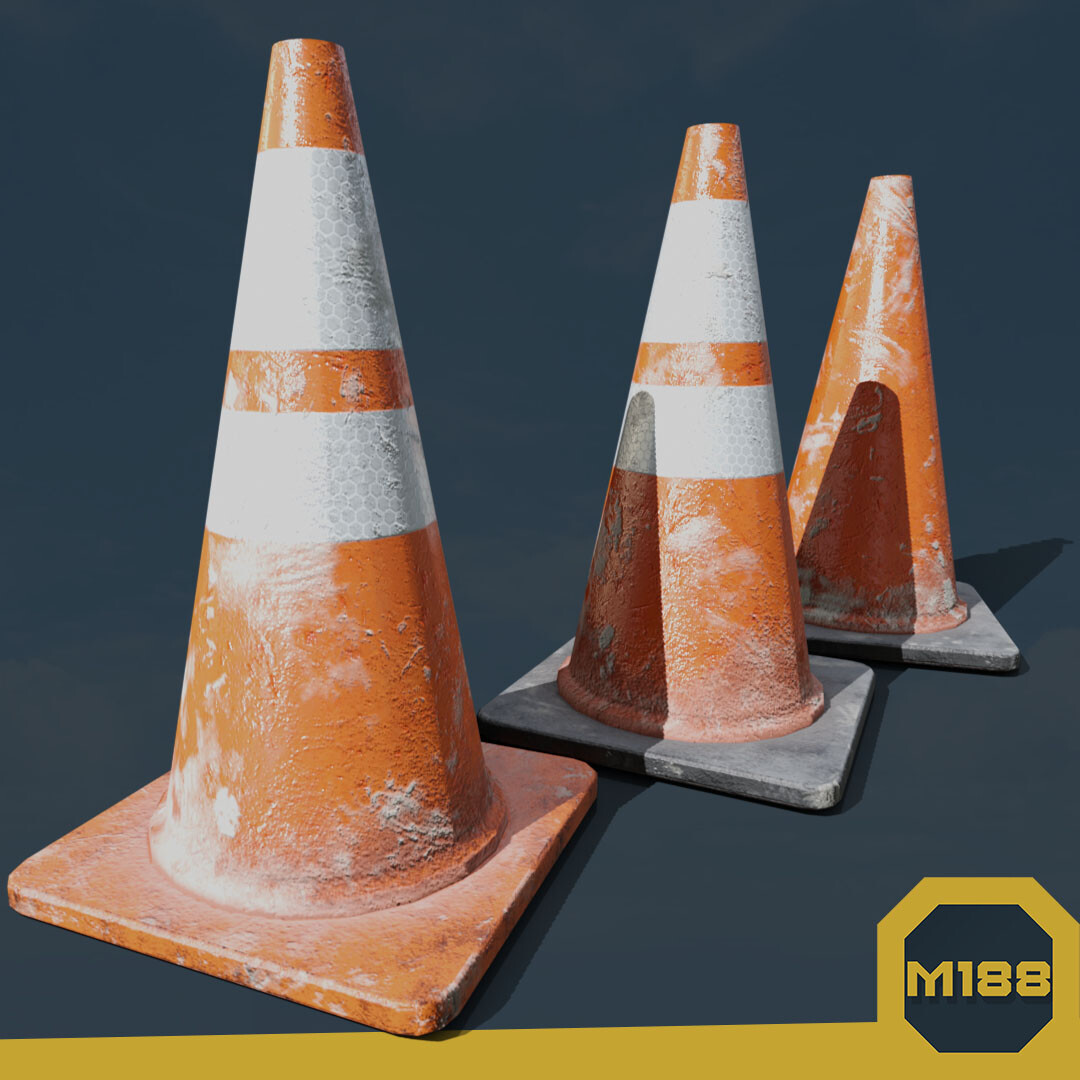 ArtStation - Construction Site Props - Cones