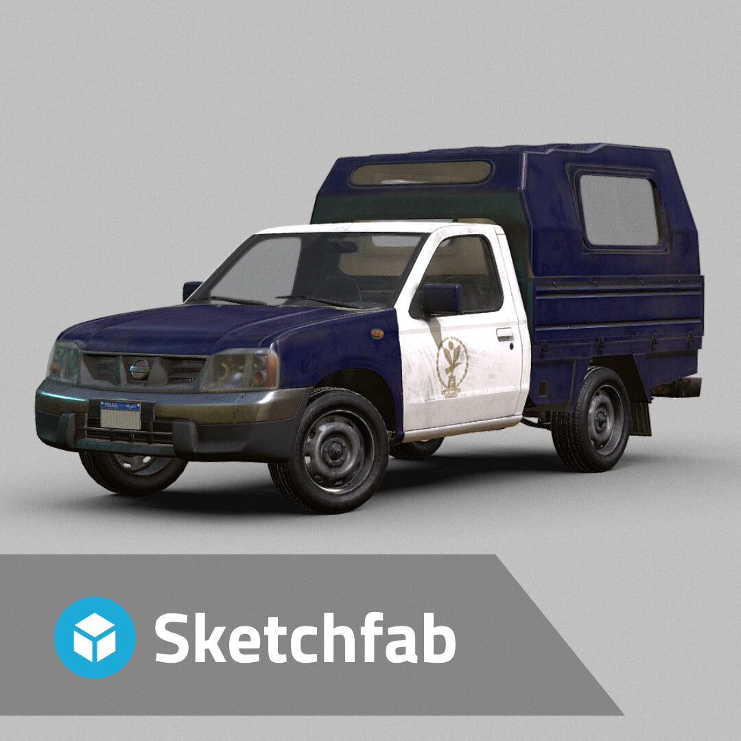 ArtStation - Nissan Pickup Egyptian Police Car (BOX)