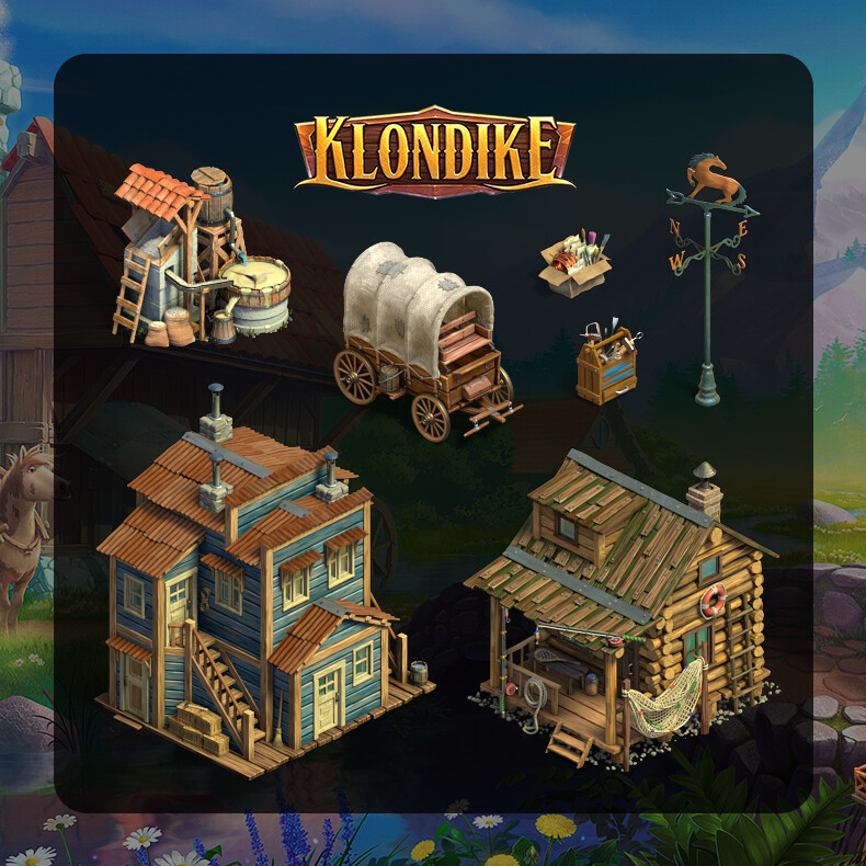 ArtStation - Klondike Adventures | Village and Building Set