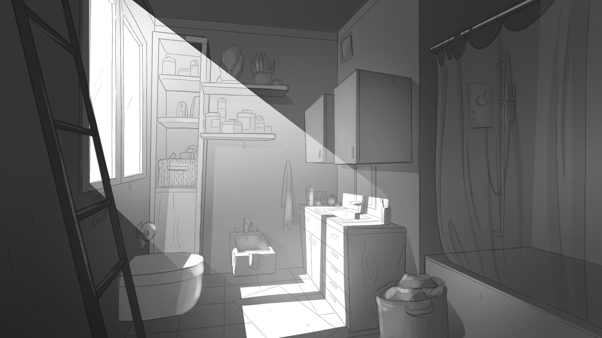 ArtStation - THUMBS/ rough layout studies