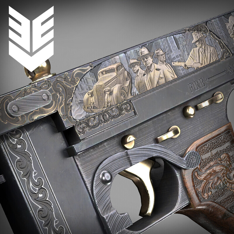 ArtStation - Legendary "Chicago Typewriter" - Thompson submachine gun
