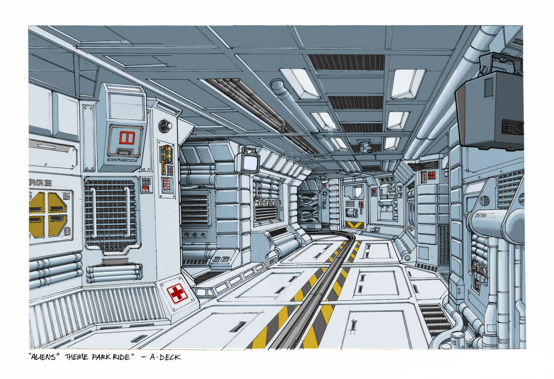 ArtStation - Very very old Stuff - ALIENS Theme Park Ride