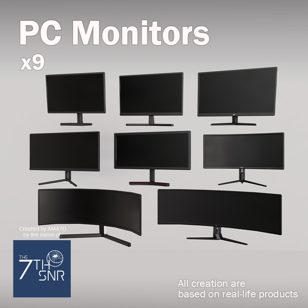 ArtStation - PC Monitors (Low-poly)