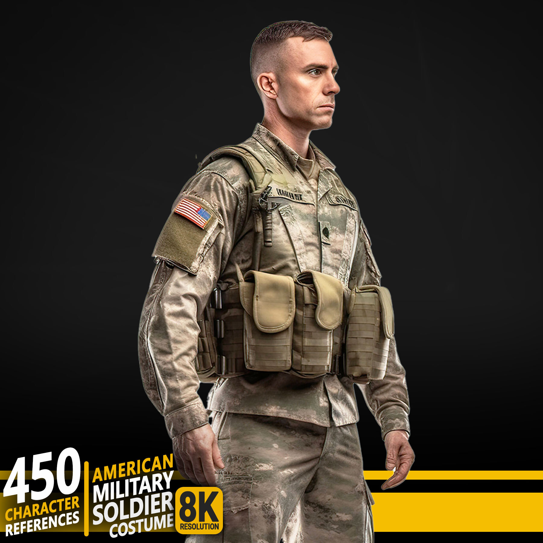ArtStation - 450 American Military Soldier Costume - Character ...