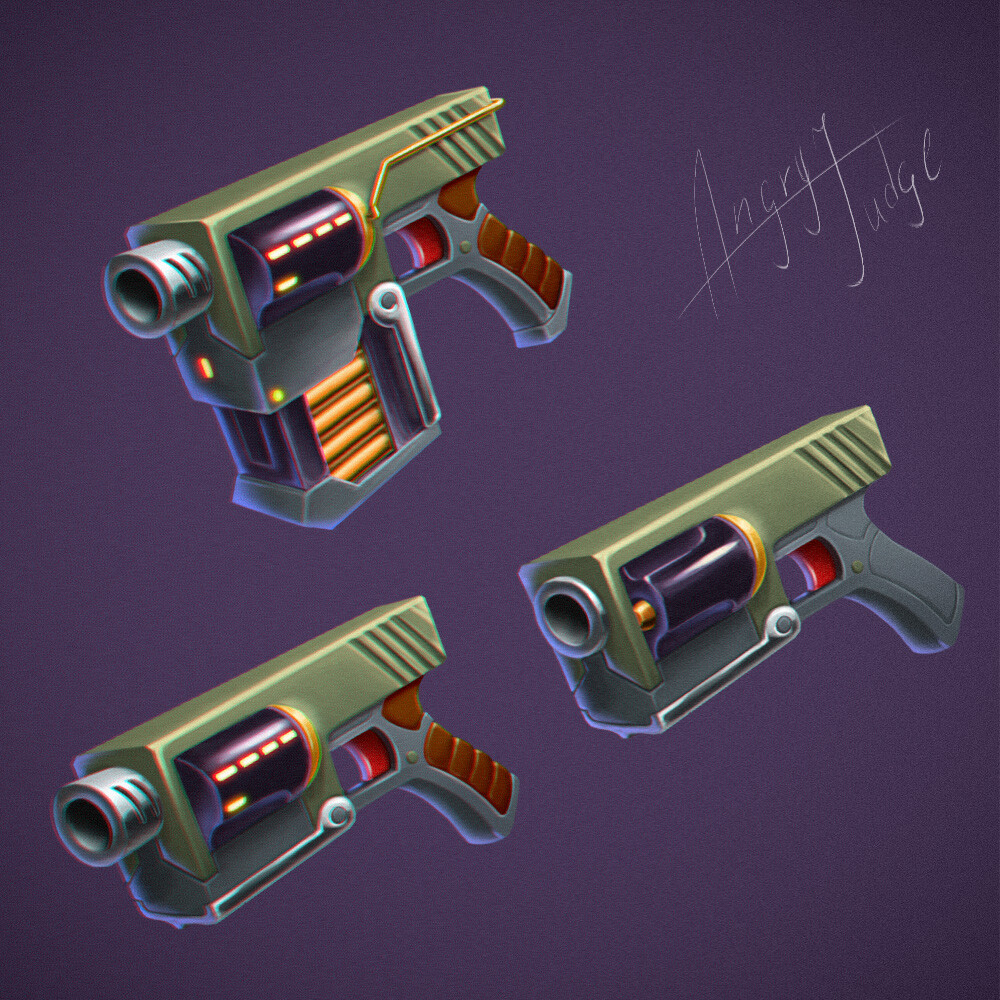 ArtStation - Blaster pistol grade