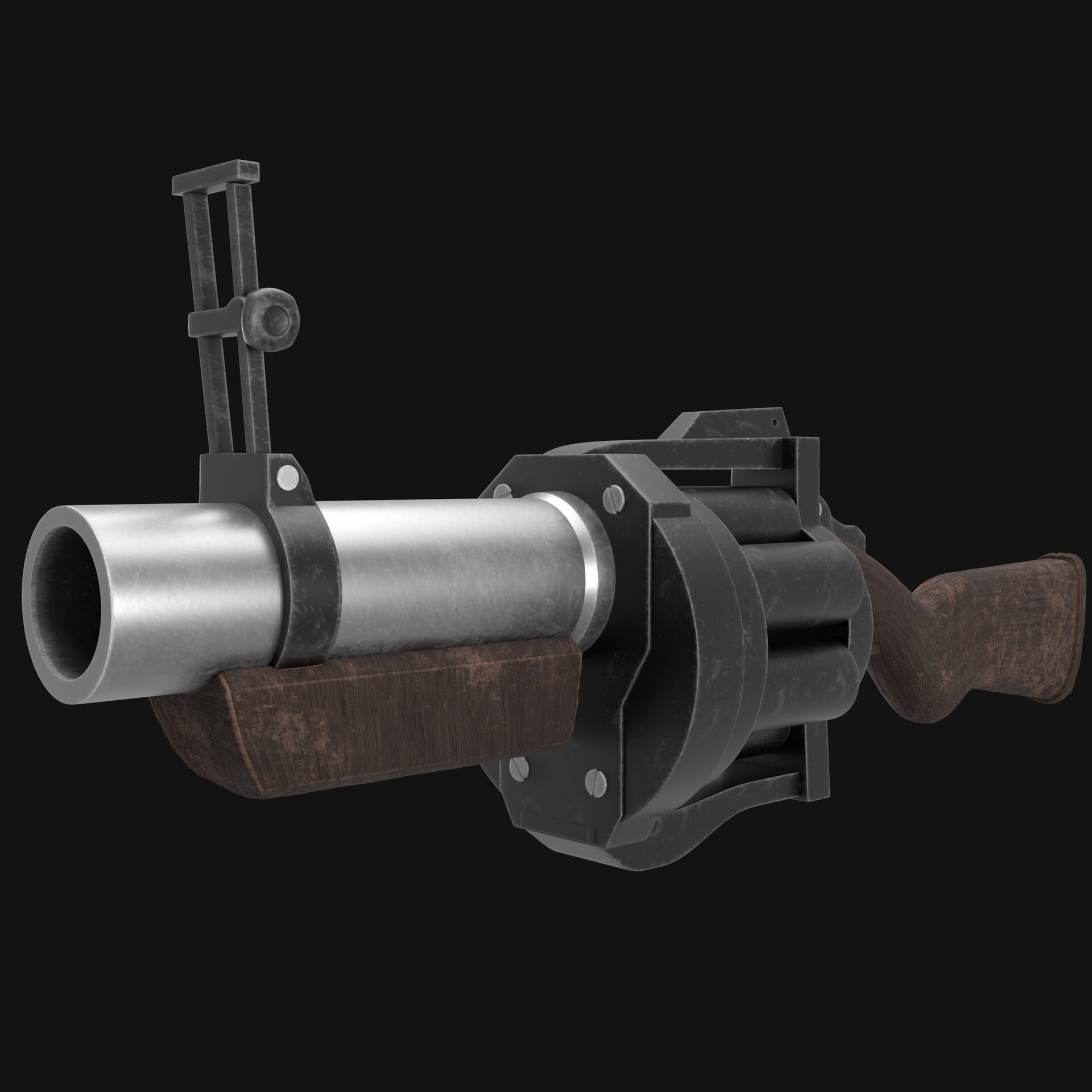 ArtStation - Demoman Grenade Launcher 3D Model