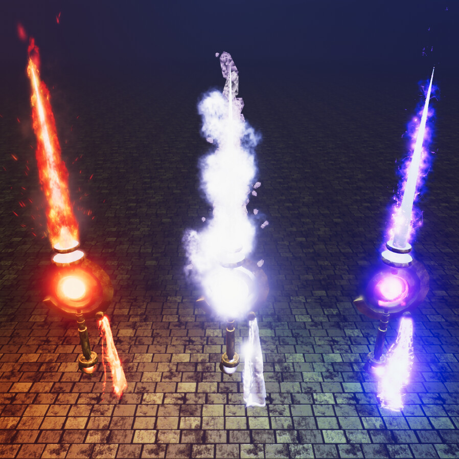 ArtStation - Elemental Sword - VFX / Shader / Cloth Study