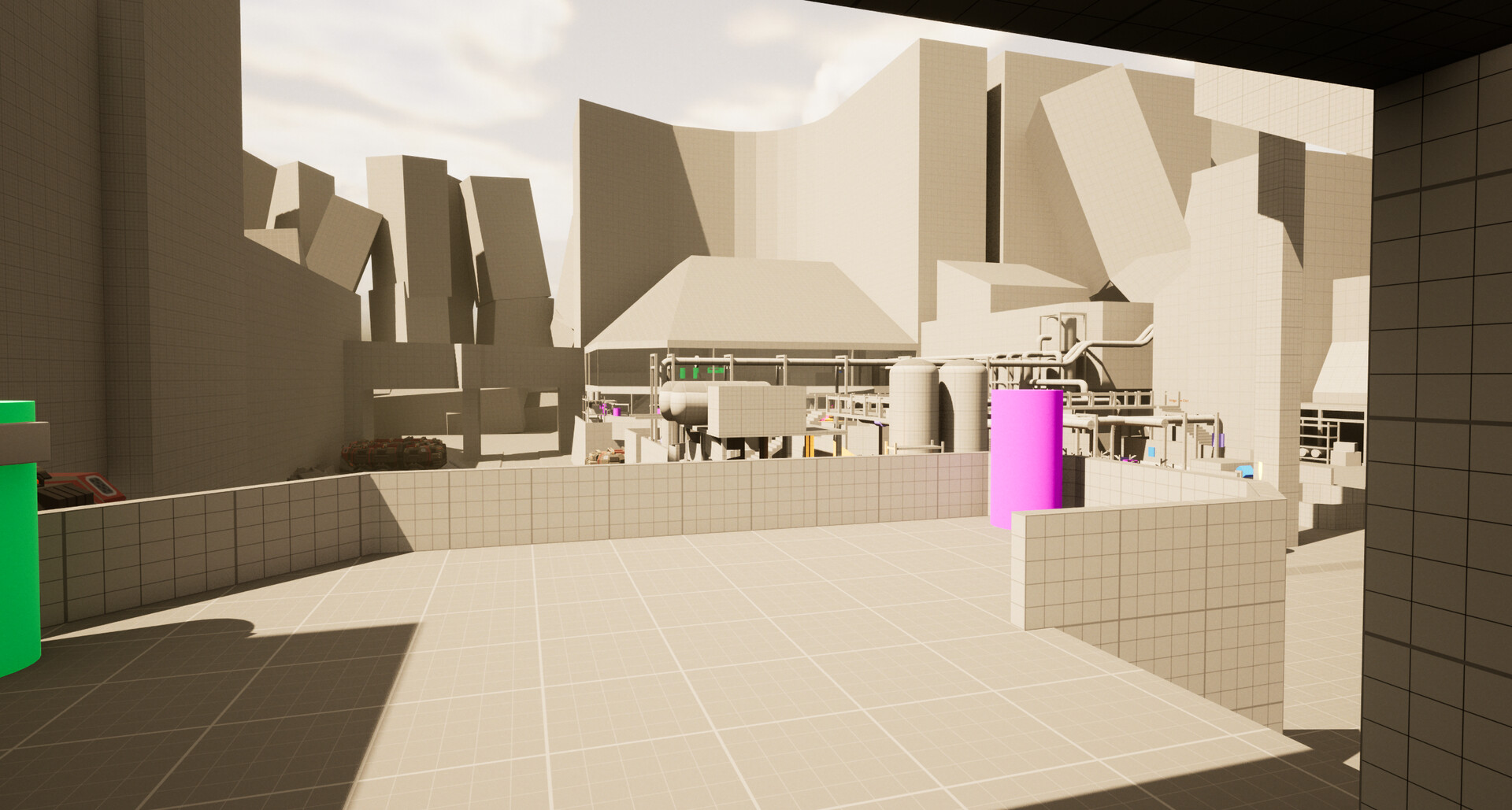 ArtStation - Sanctuary Plaza - Hub Level Blockout - Unreal Engine 5 FPS