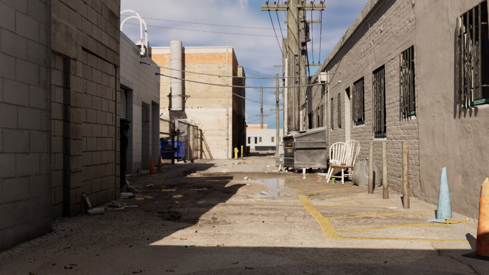 ArtStation - Back Alley (Game Environment)