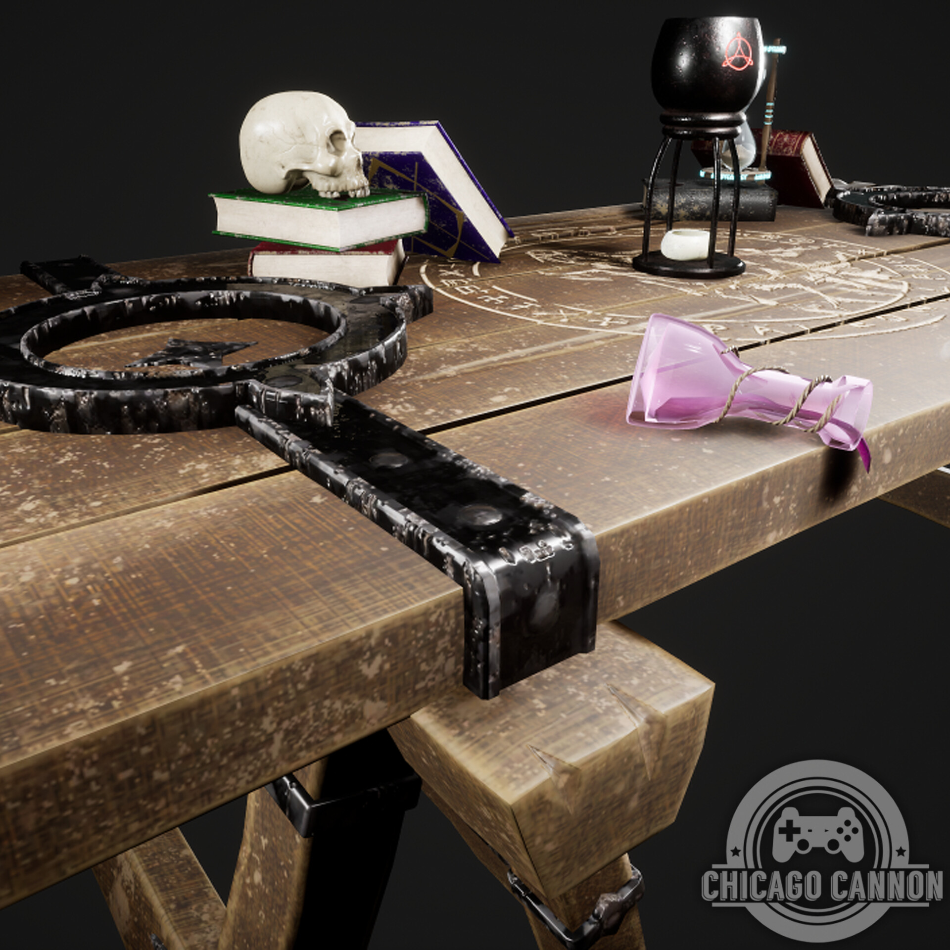 ArtStation - Game-ready Wizard's Table Scene