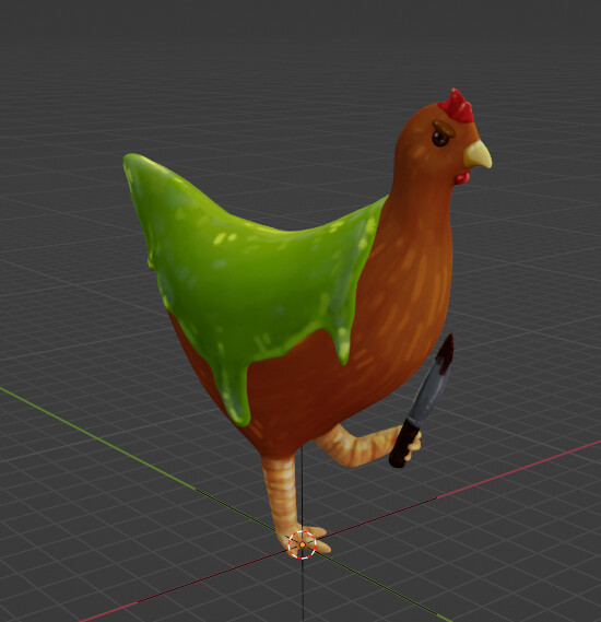 ArtStation - Chicken for school rendering exercise