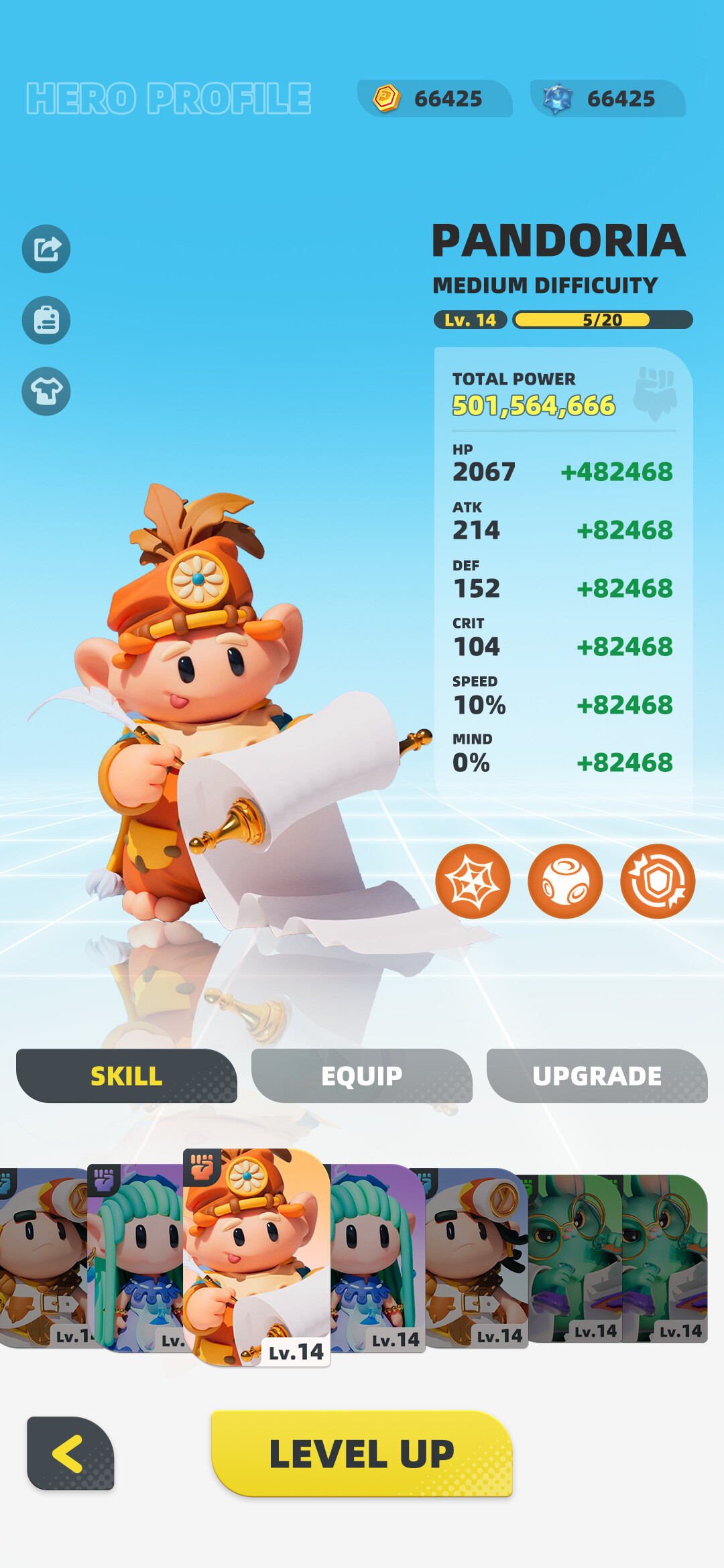 ArtStation - A set of cartoon style hero system UI.