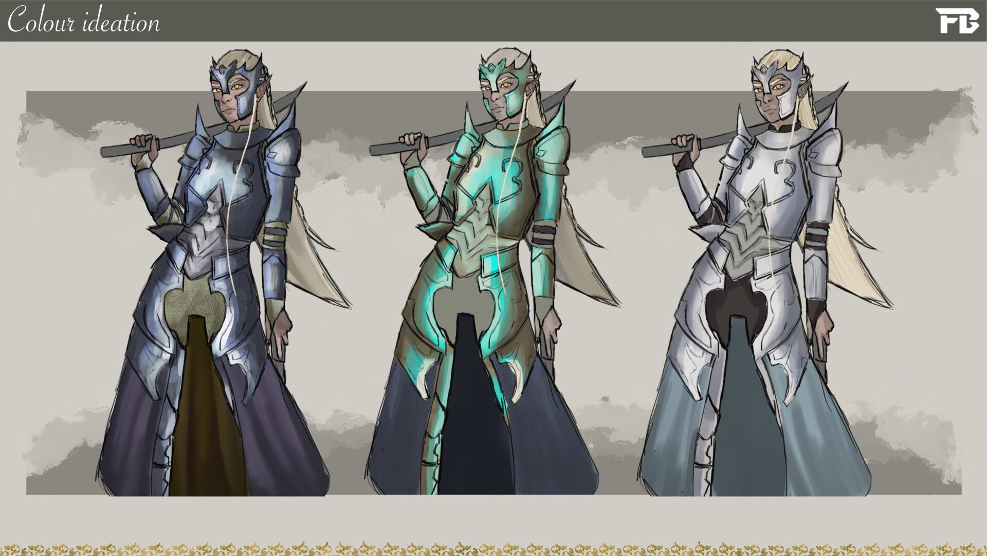 ArtStation - University Project (Y2) - Elven Warrior Character Design