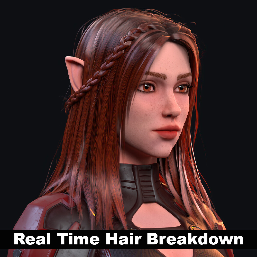 ArtStation - REAL TIME HAIR BREAKDOWN