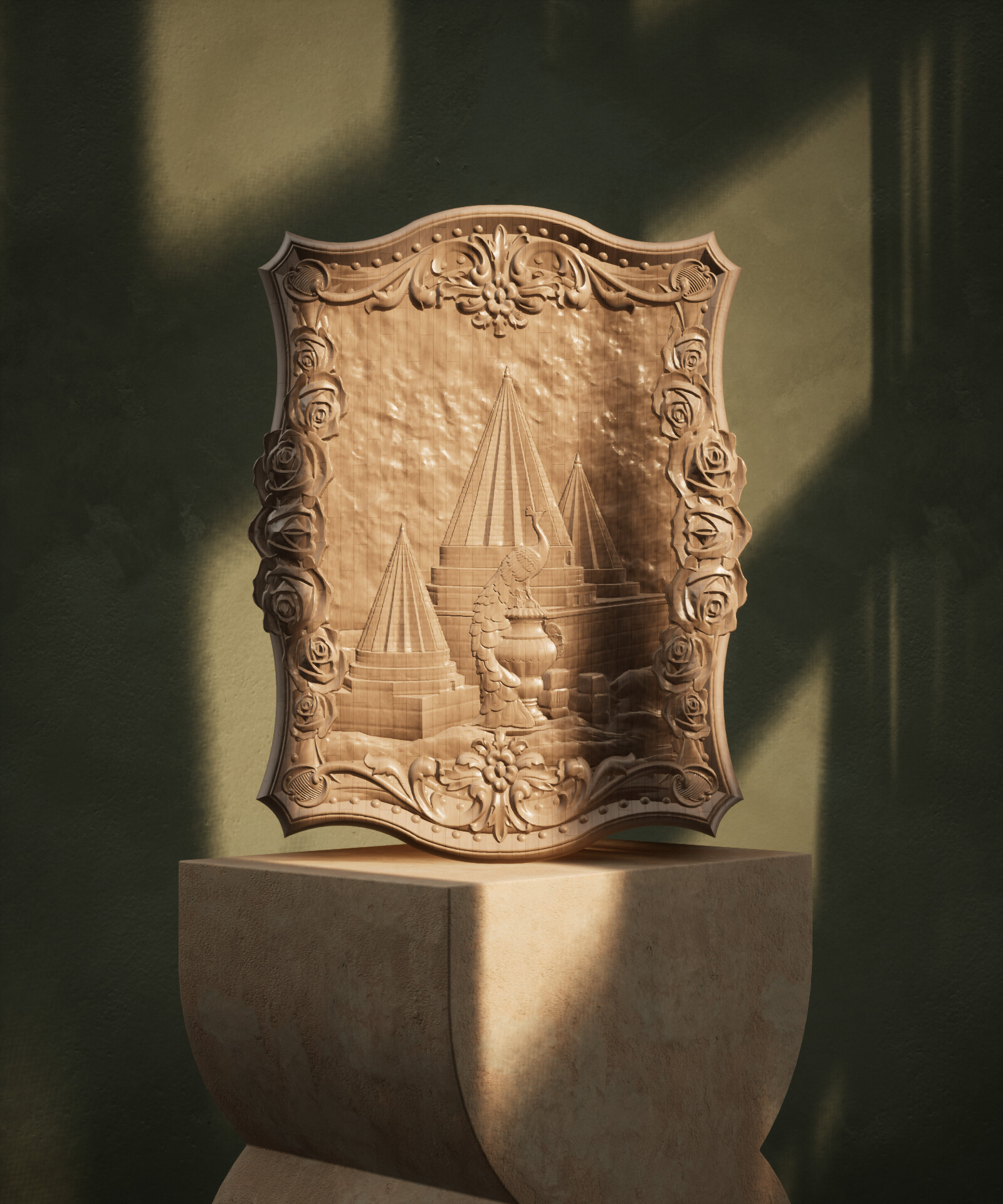 ArtStation - Wood panel for CNC