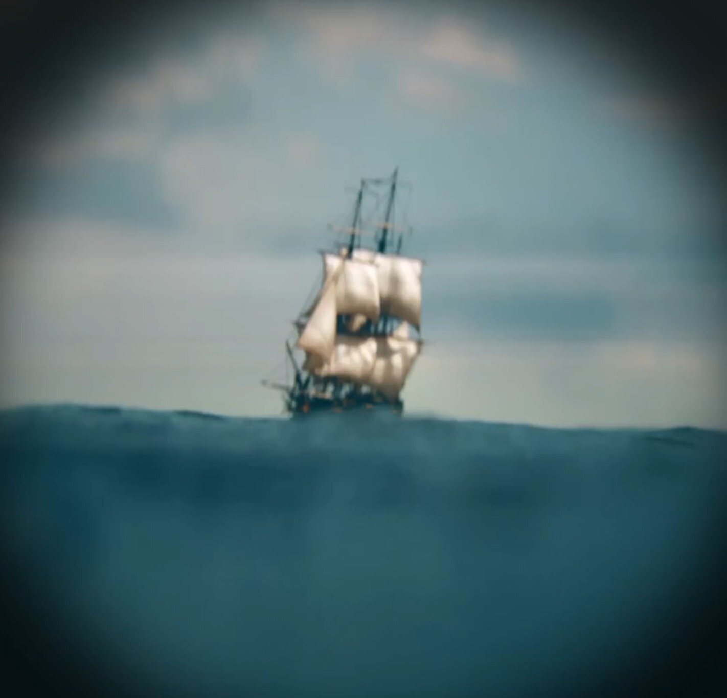 ArtStation - WIP Frigate sailing animation