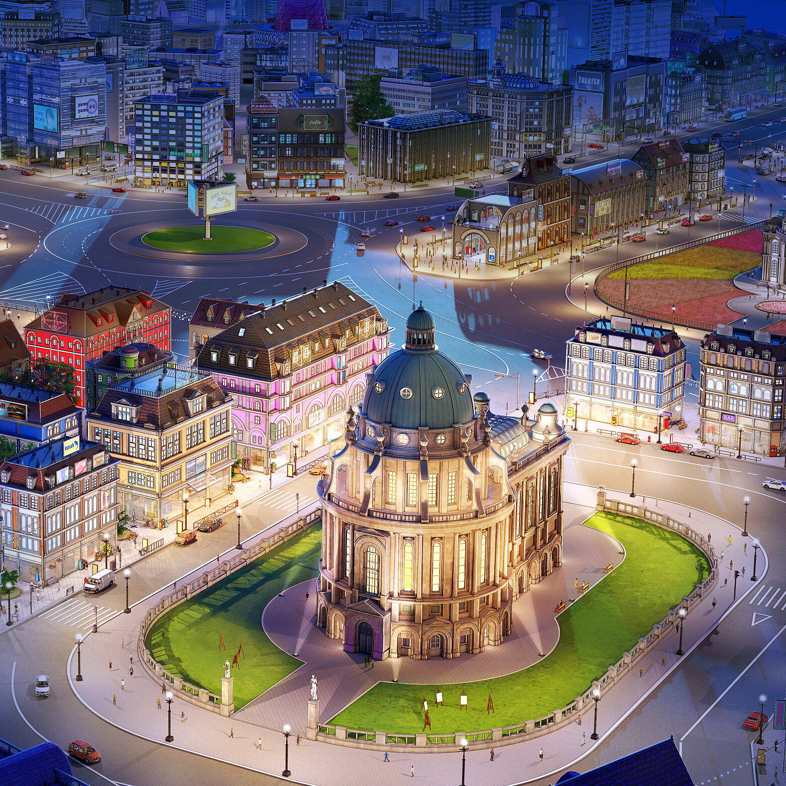 ArtStation - Cicia city night [Shining Nikki]