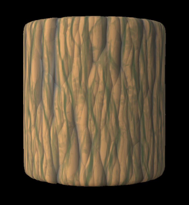 ArtStation - Stylised Tree Bark Material