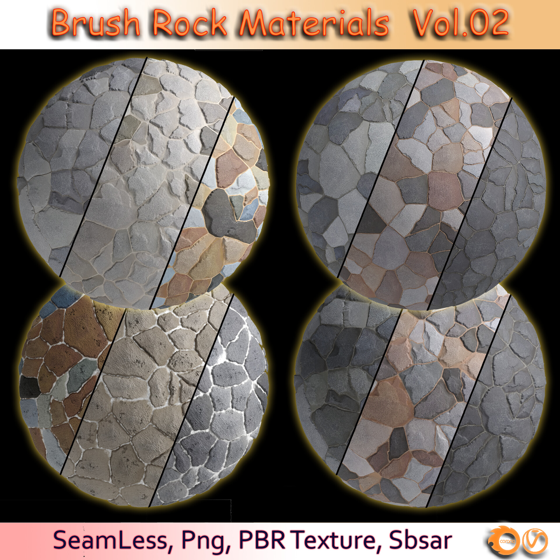 ArtStation - Brush Rock Collection Materials VOl.2