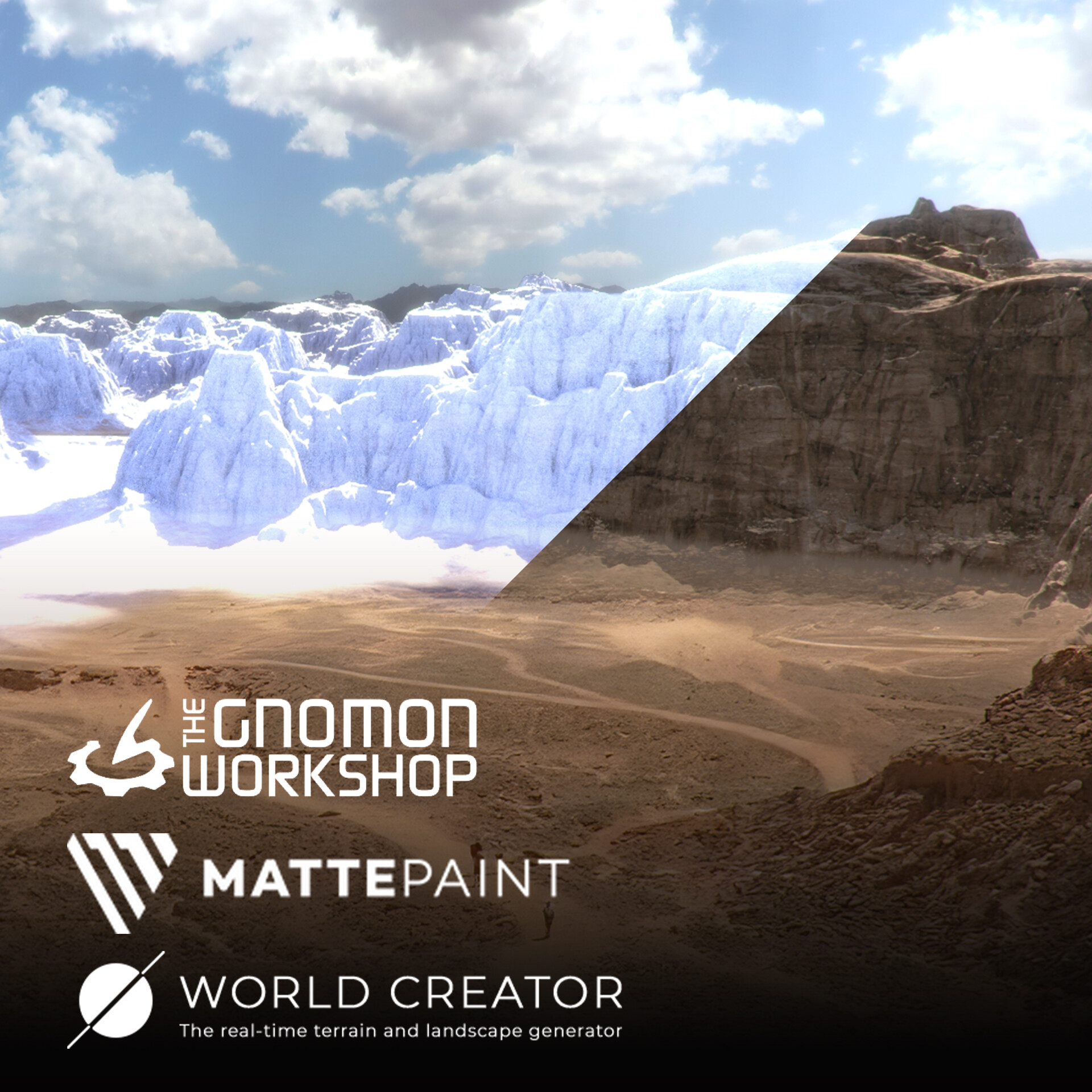 ArtStation - Jordania Terrain - Gnomon Workshop 3D Matte Painting preview