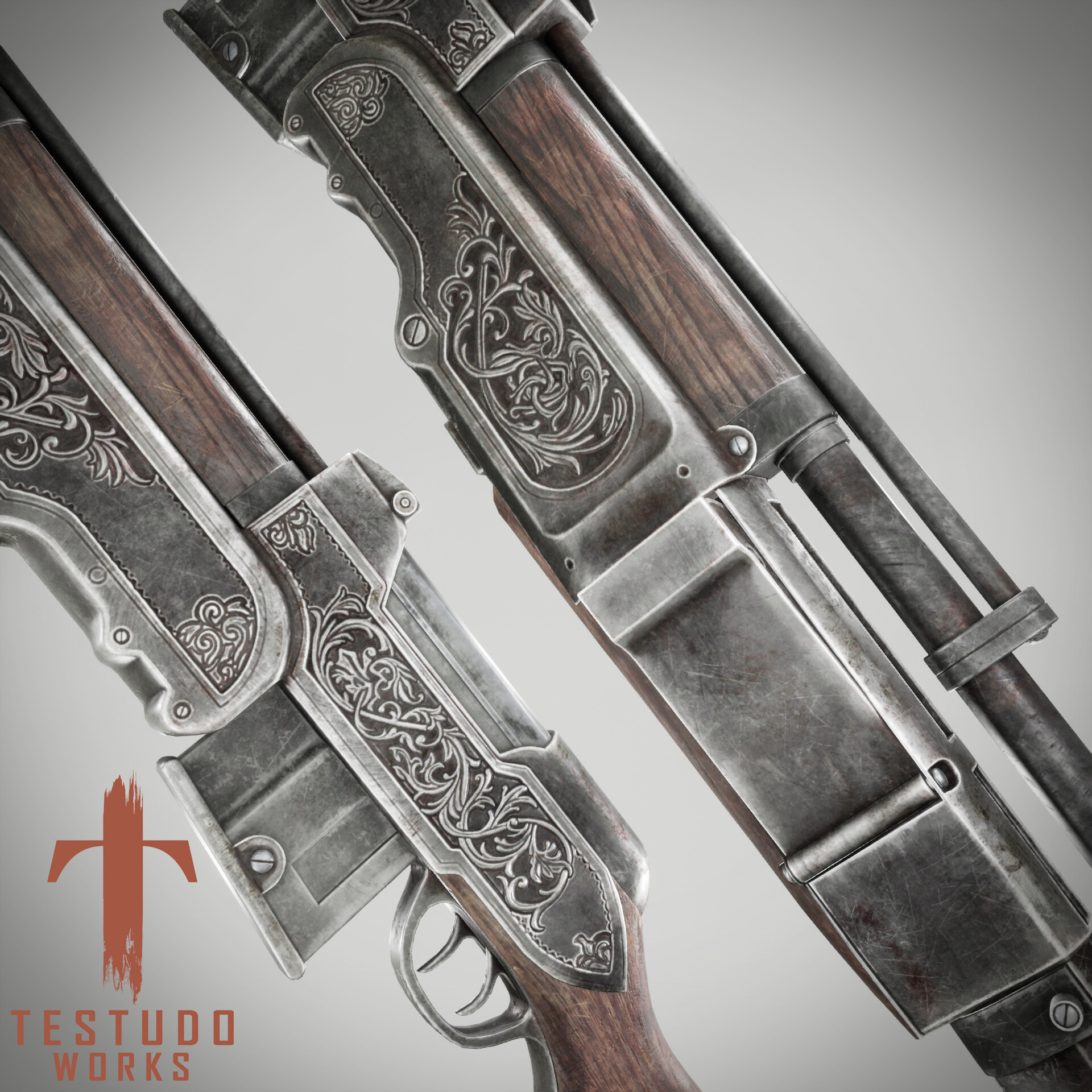 Testudo Works - The Order 1886 Combo Gun - Fan Art