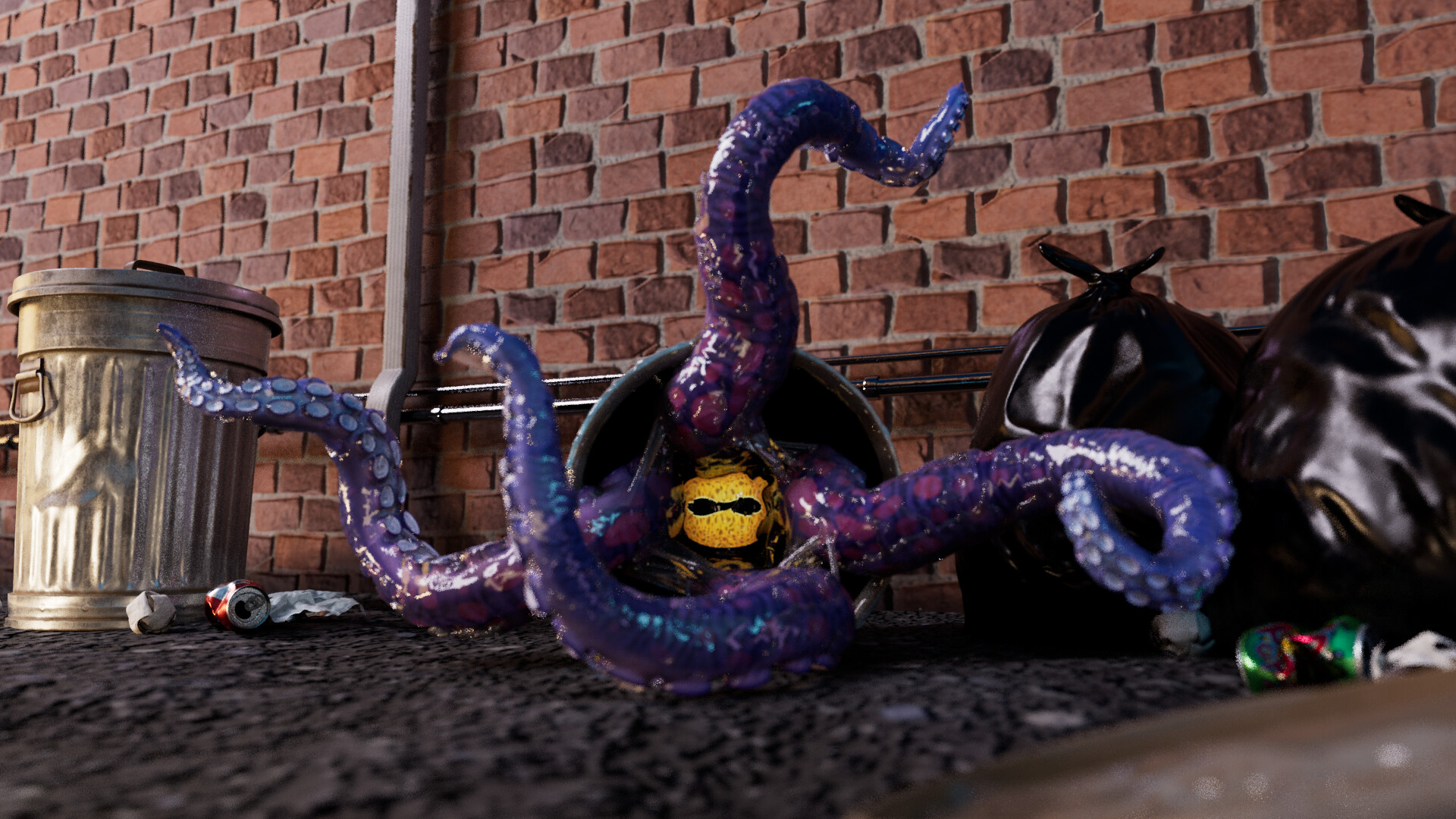 ArtStation - Trashcan Mimic Animation
