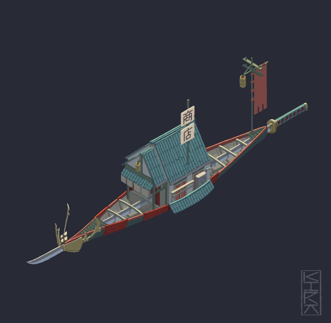 ArtStation - Katanoe | Isometric Canoe Concept