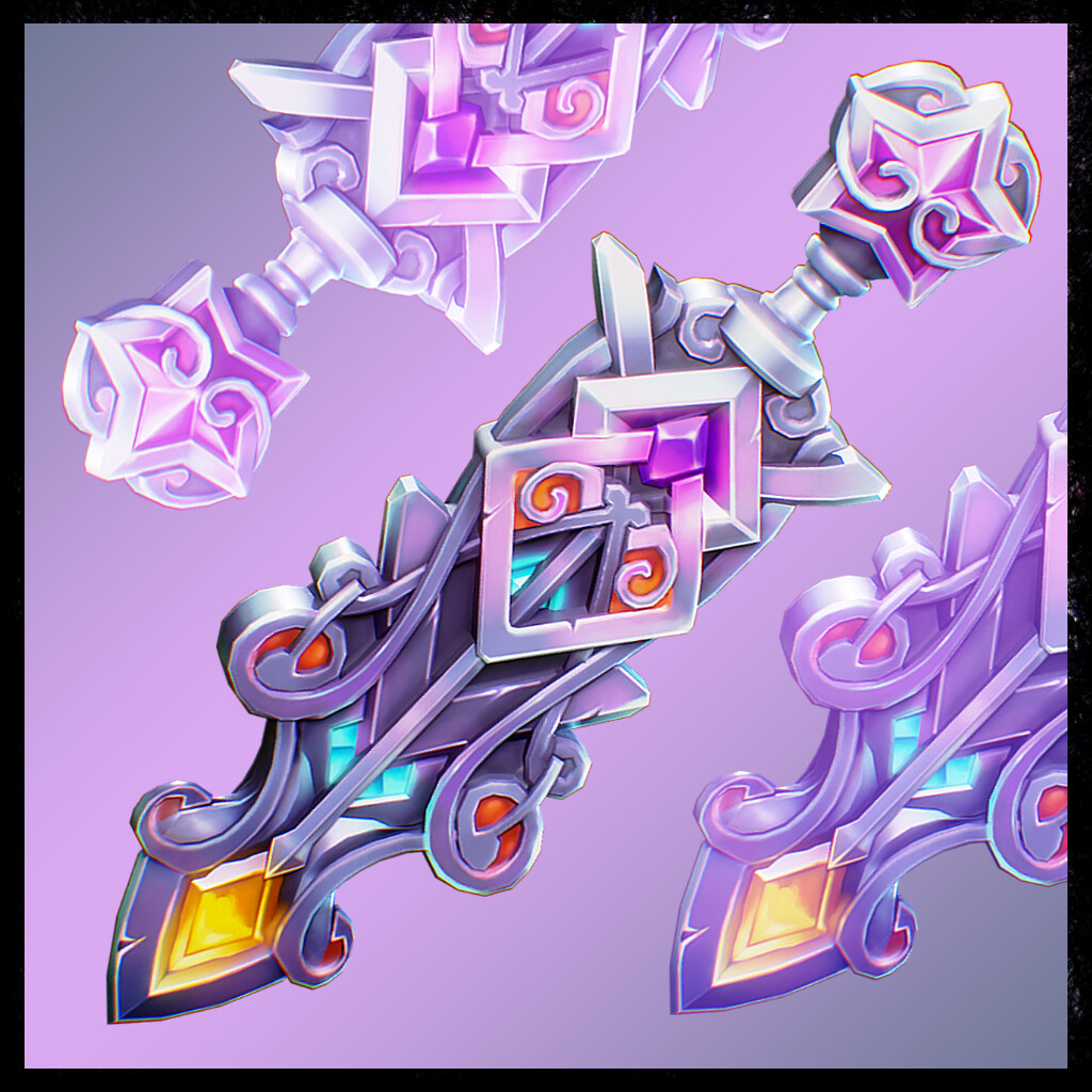 ArtStation - Hand painted sword