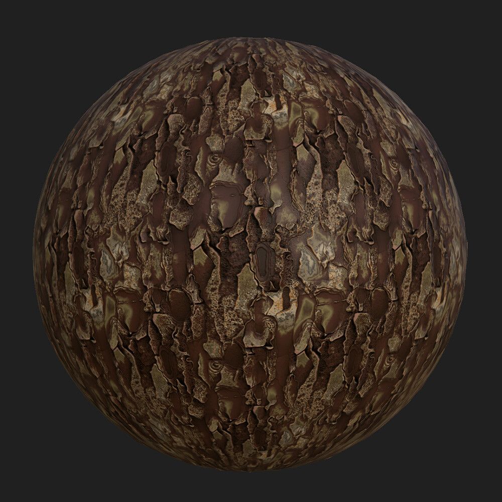 ArtStation - Procedural Wood Bark Material