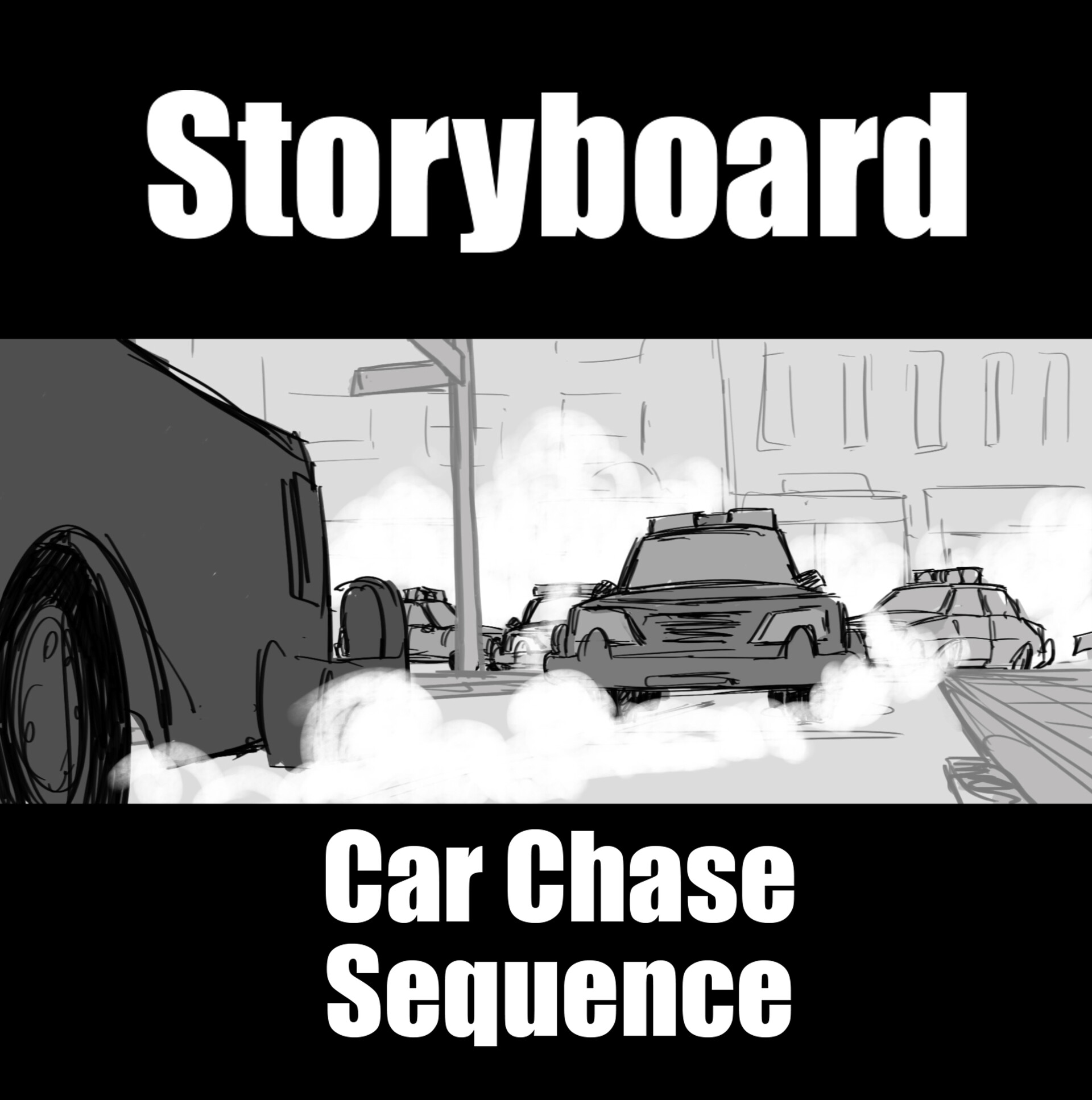 ArtStation - Storyboard sequence: Car Chase