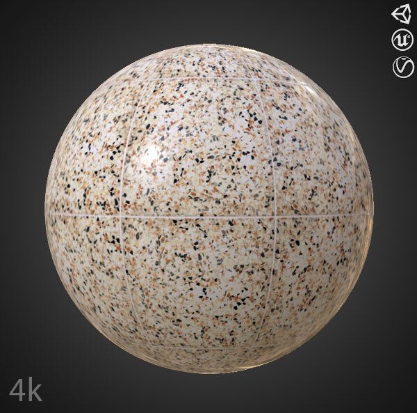 ArtStation - Ceramic Floor Tile Terrazzo Pattern PBR Texture Free ...