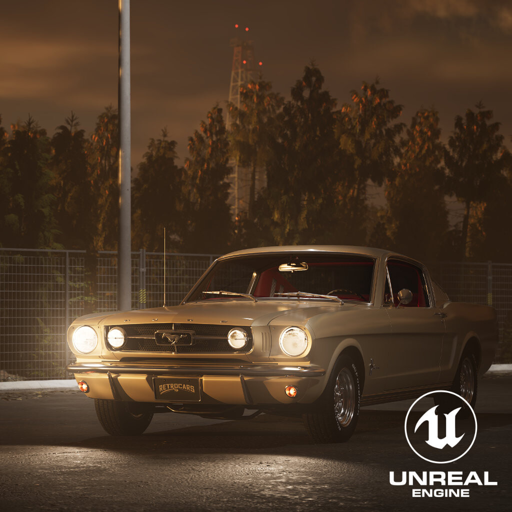 ArtStation - 65 Mustang Fastback - Unreal Engine Lumen RTX