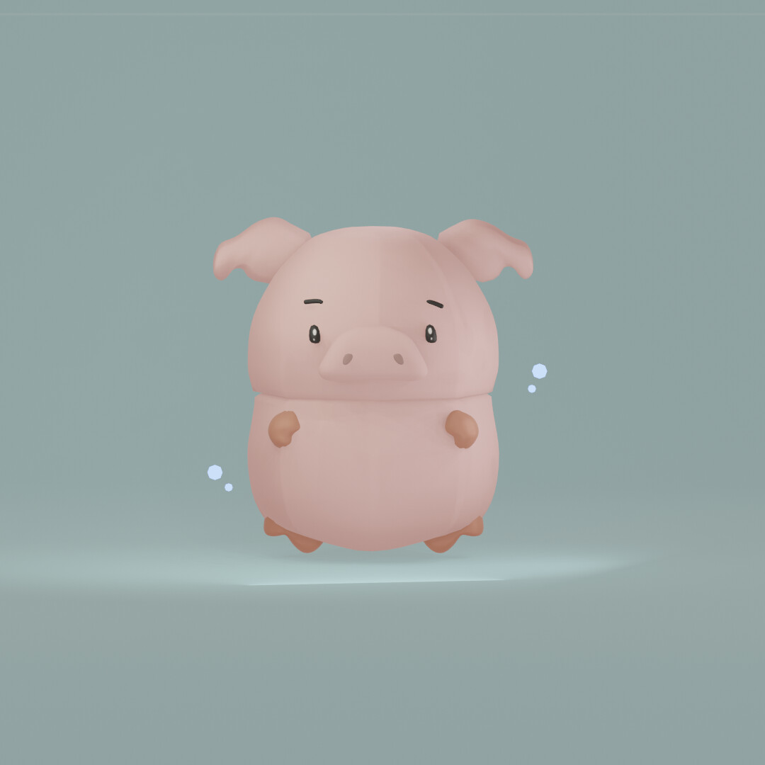 ArtStation - Gumi the little pig in blender