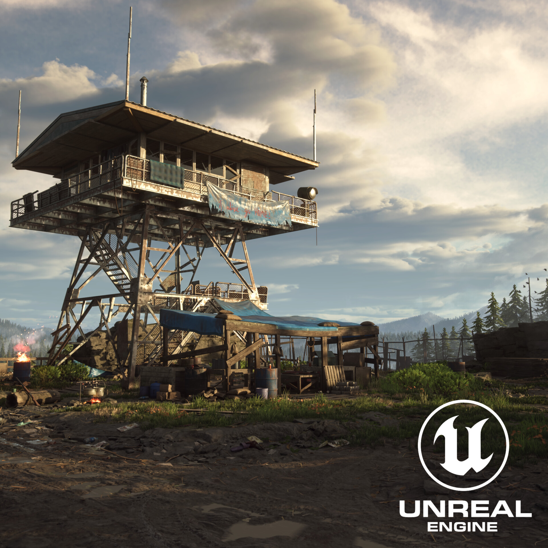ArtStation - Fire Watch Tower
