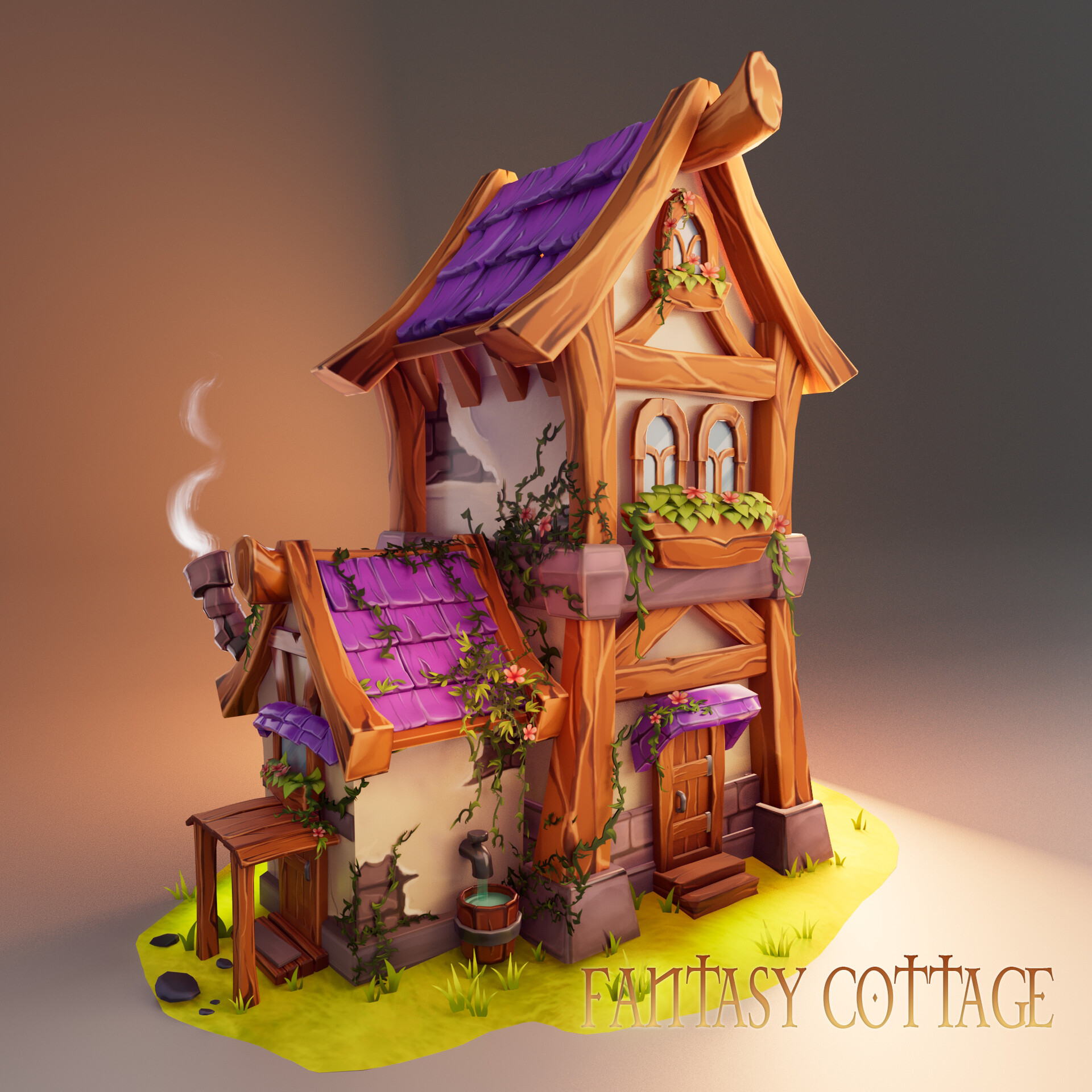 ArtStation - Fantasy Cottage - Stylized Model