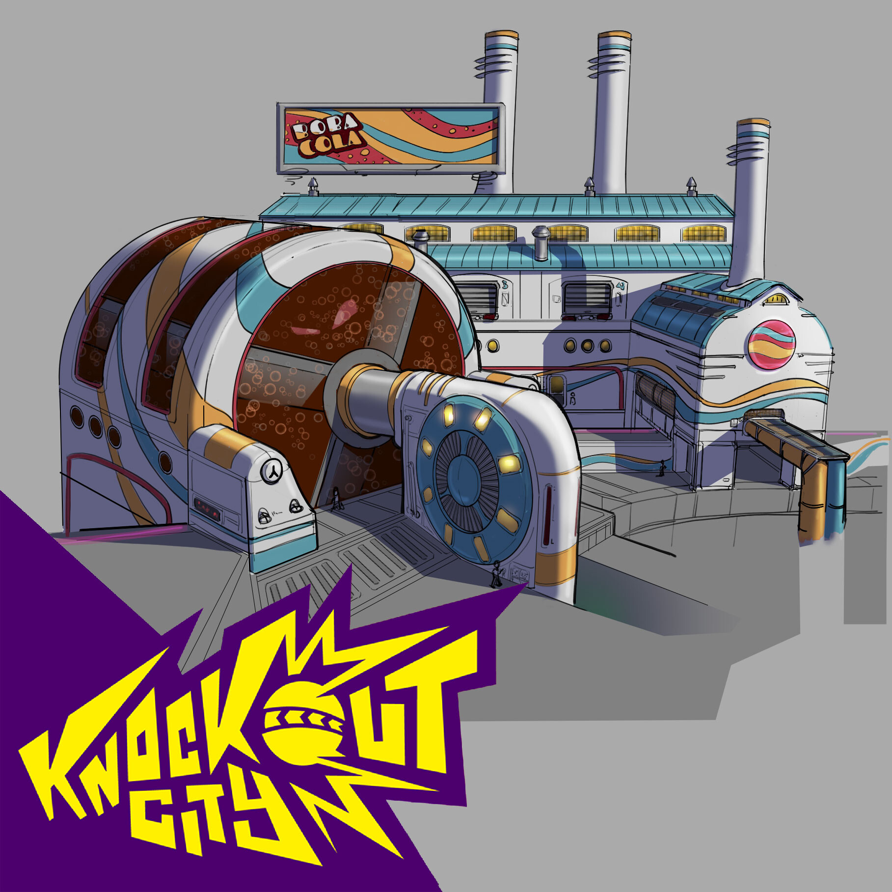 ArtStation - KO City - Boba Cola Factory Concepts