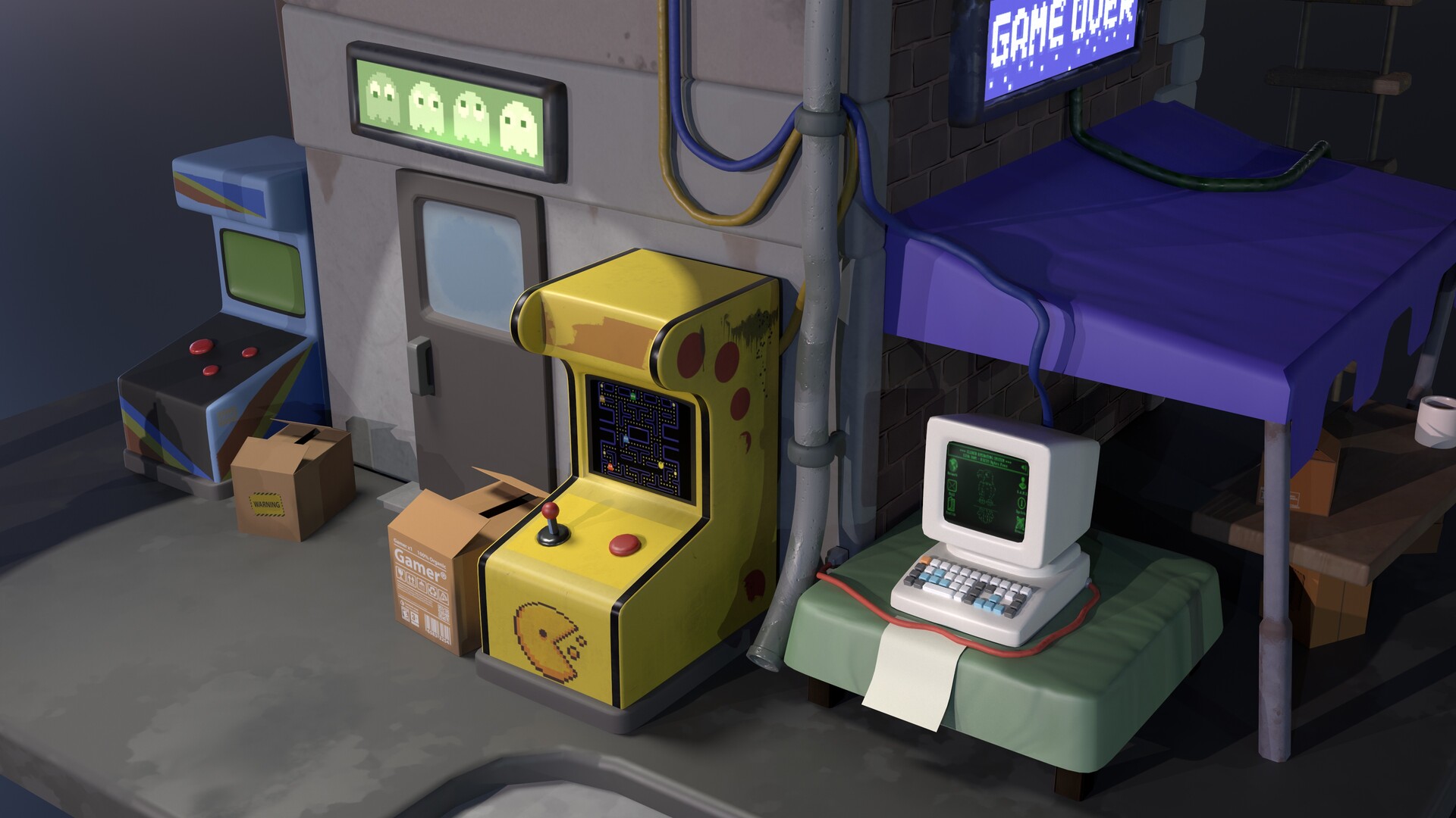 ArtStation - Retro building