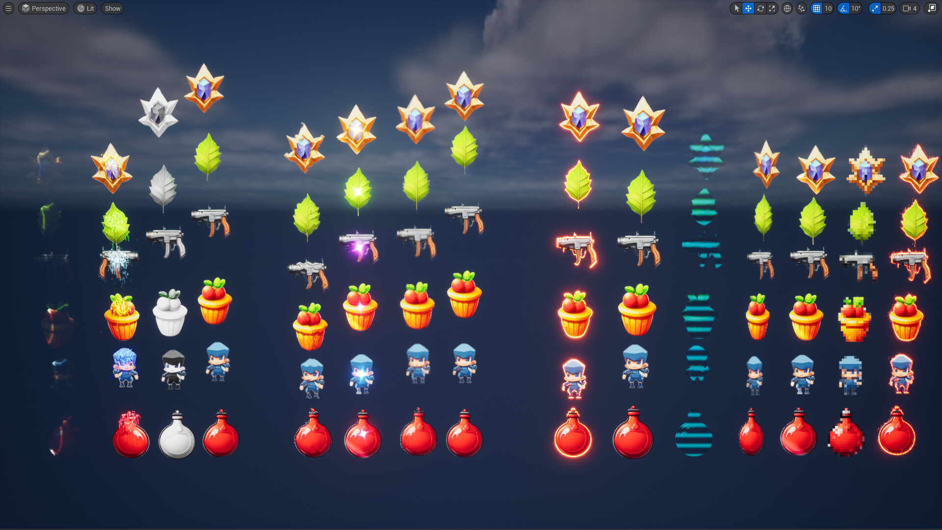 ArtStation - All In Sprite Shader VFX Unreal engine 5.1