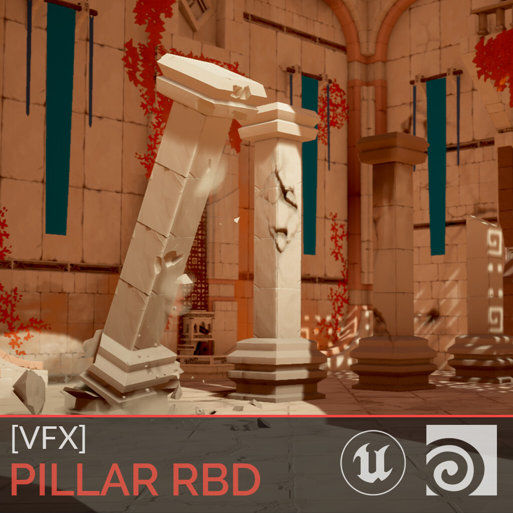 ArtStation - Pillar Destruction Houdini to Unreal