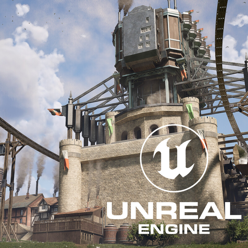 ArtStation - Medieval Train Station (UE5)