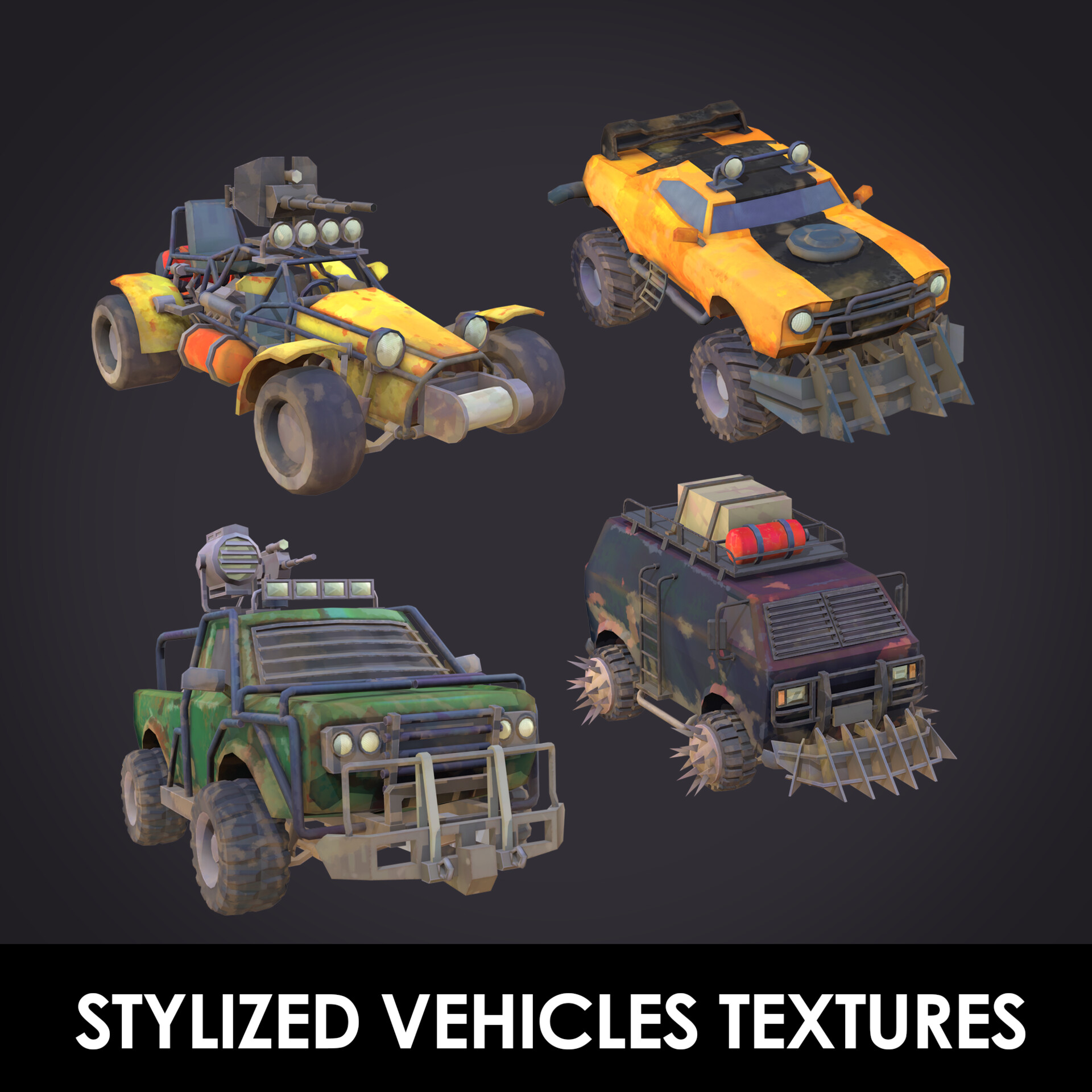 ArtStation - Stylized Desert Vehicles Textures - Mobile Game
