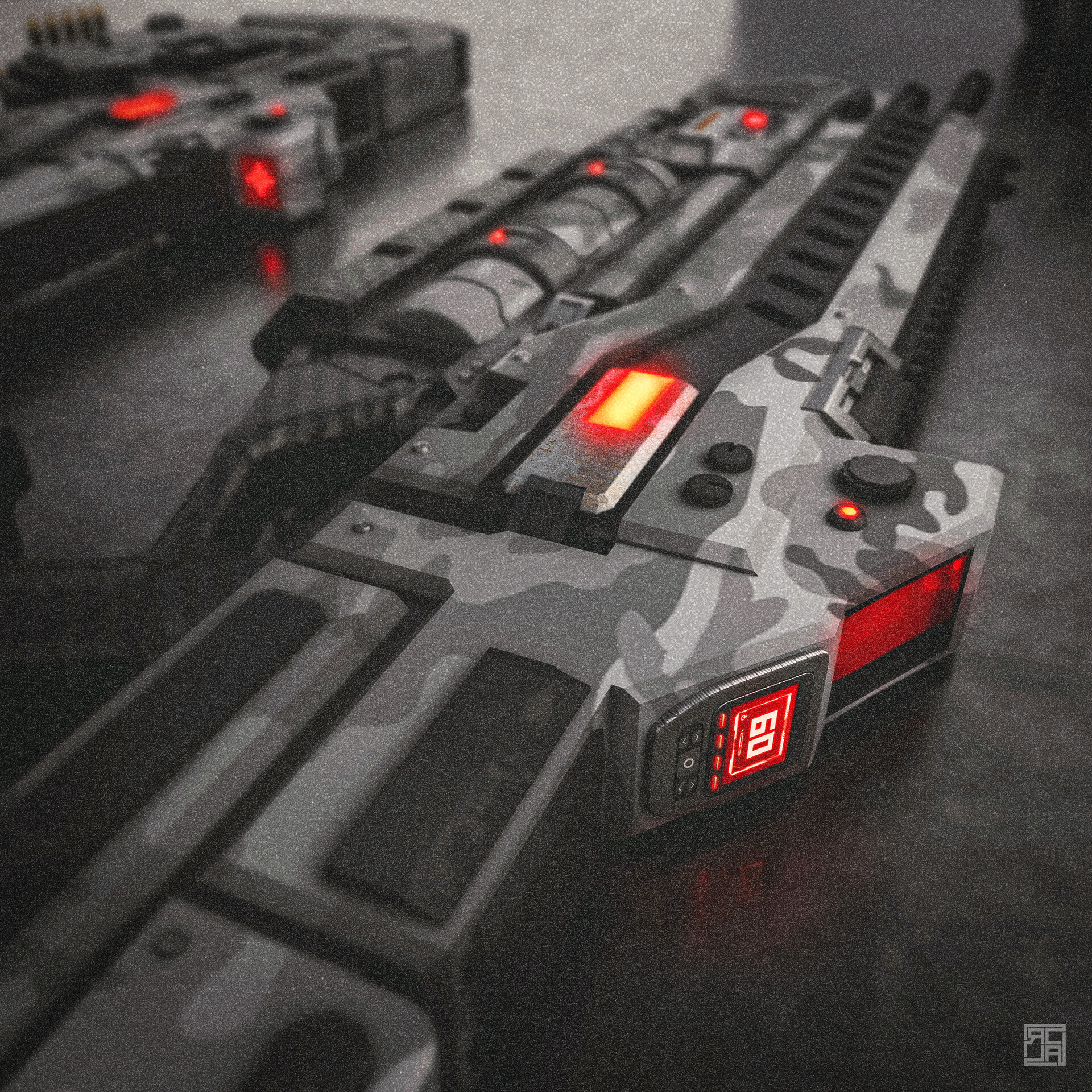 ArtStation - Assault Rifle LR/98 Series - 3D Weapon Concept Art