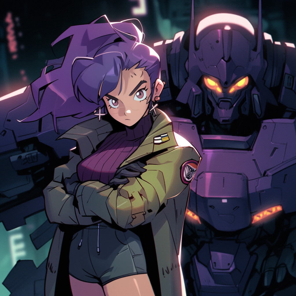 ArtStation - Purple Hair Mech Pilot