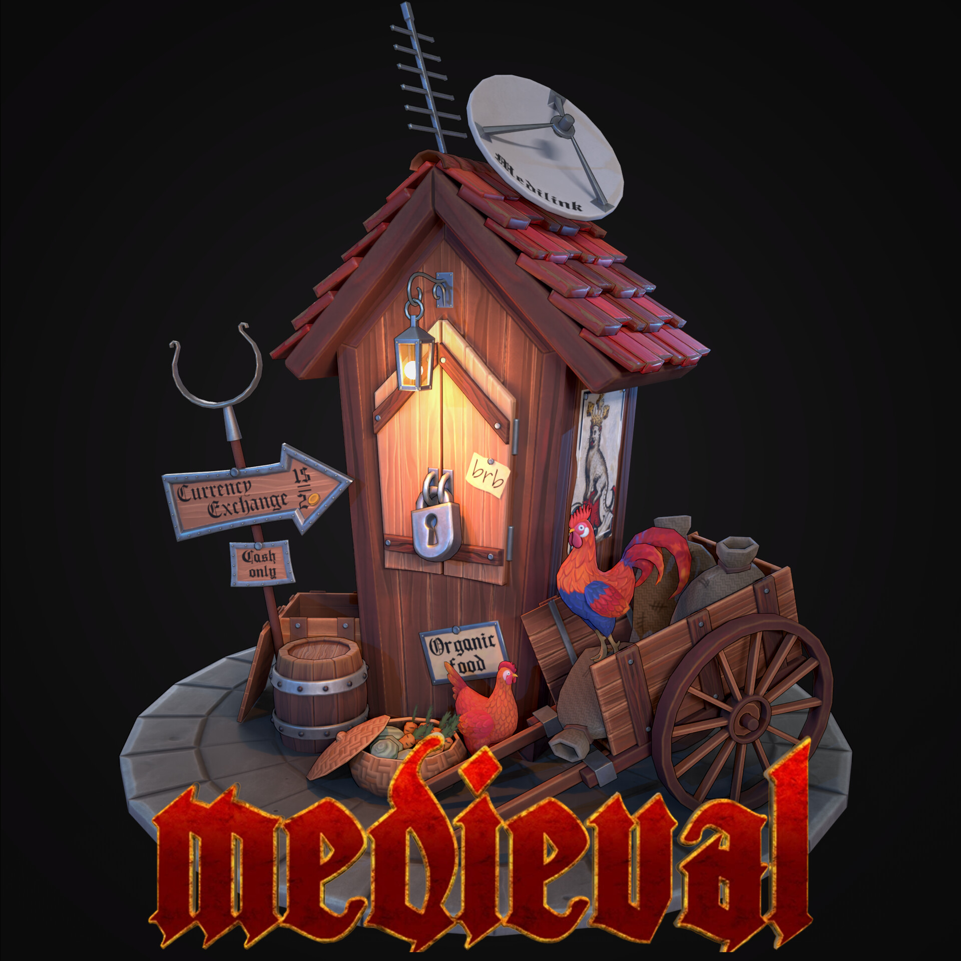 ArtStation - Medieval: Back and Forth: Currency exchange kiosk
