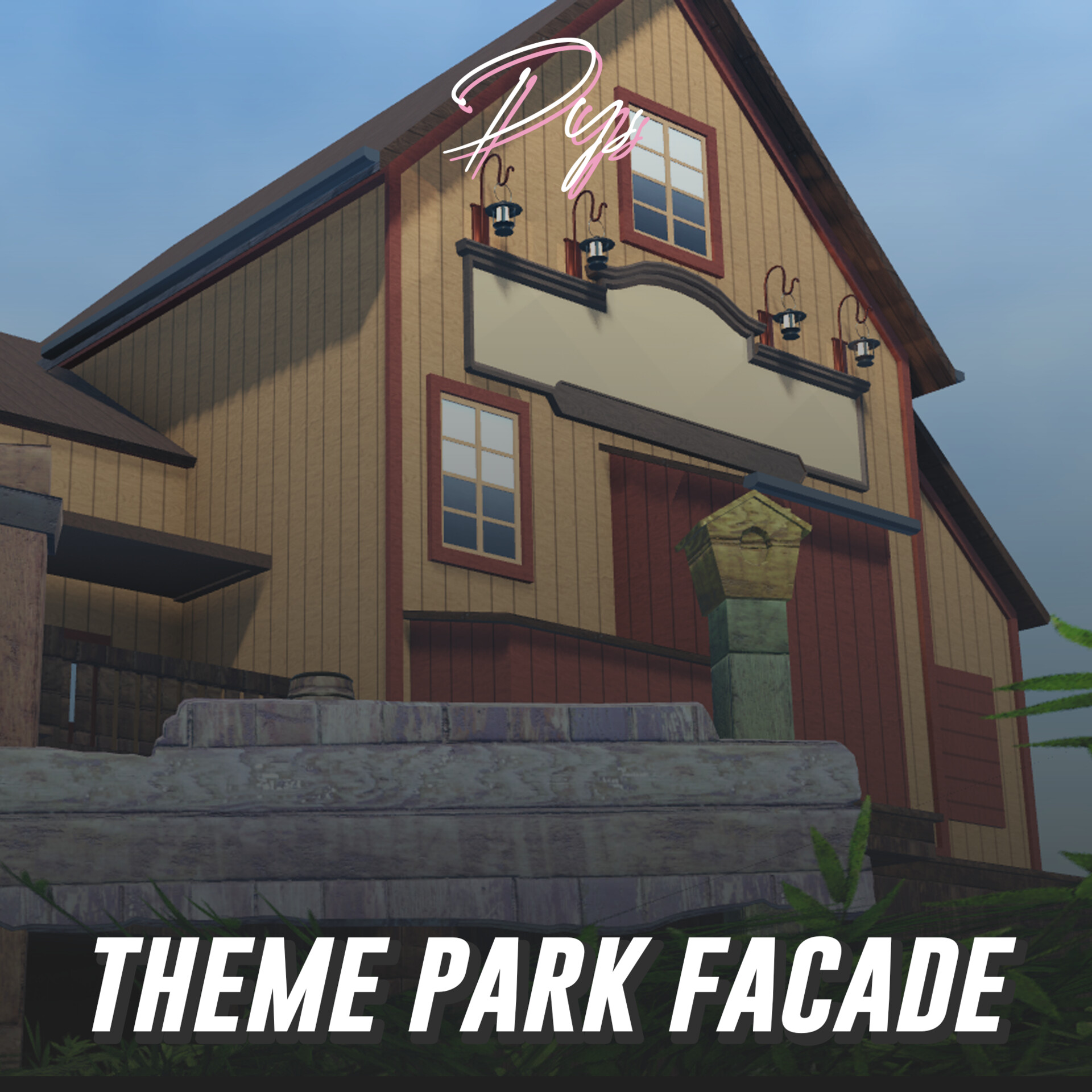 ArtStation - Theme Park Facade [Roblox]