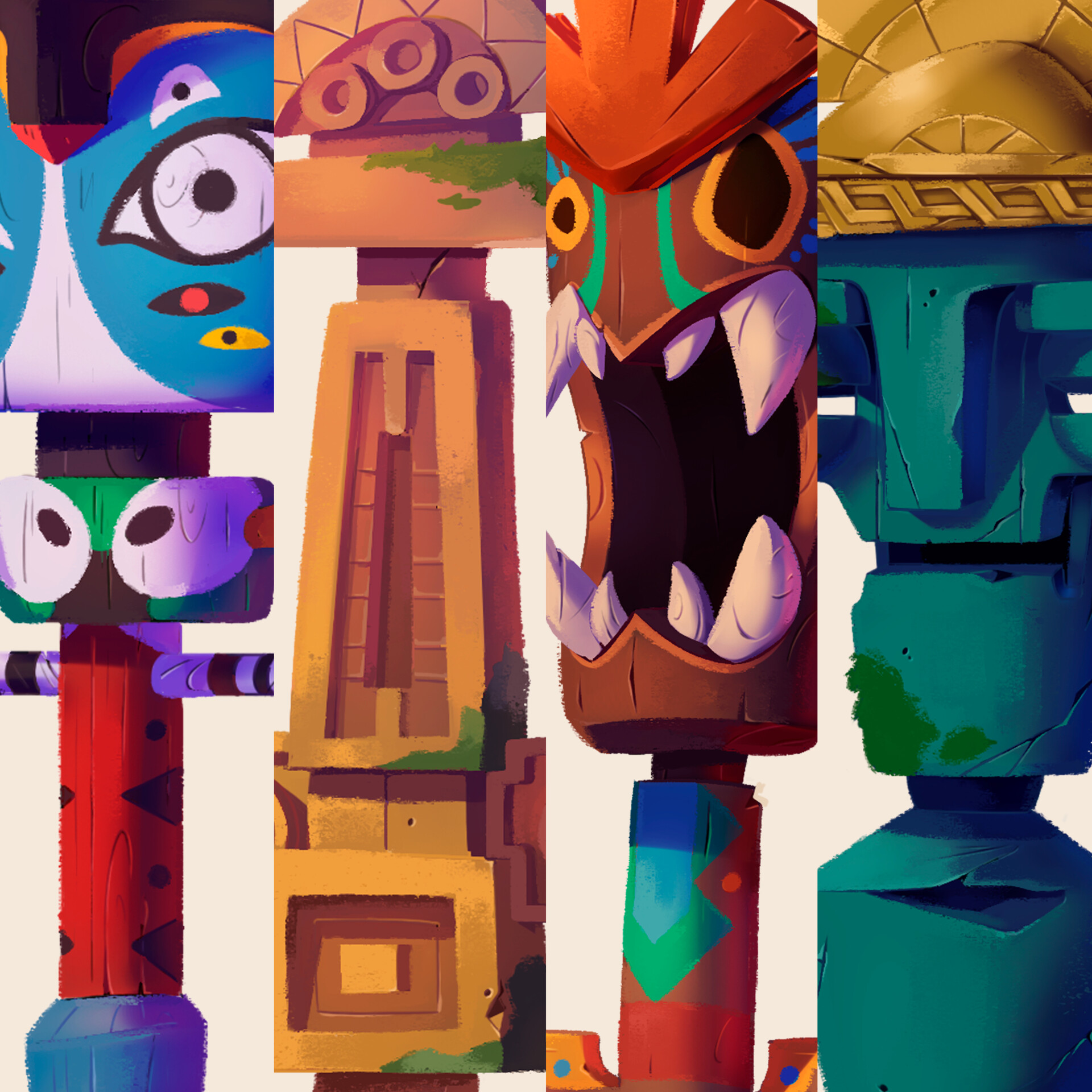 ArtStation - Wandering - Ancestral Totems