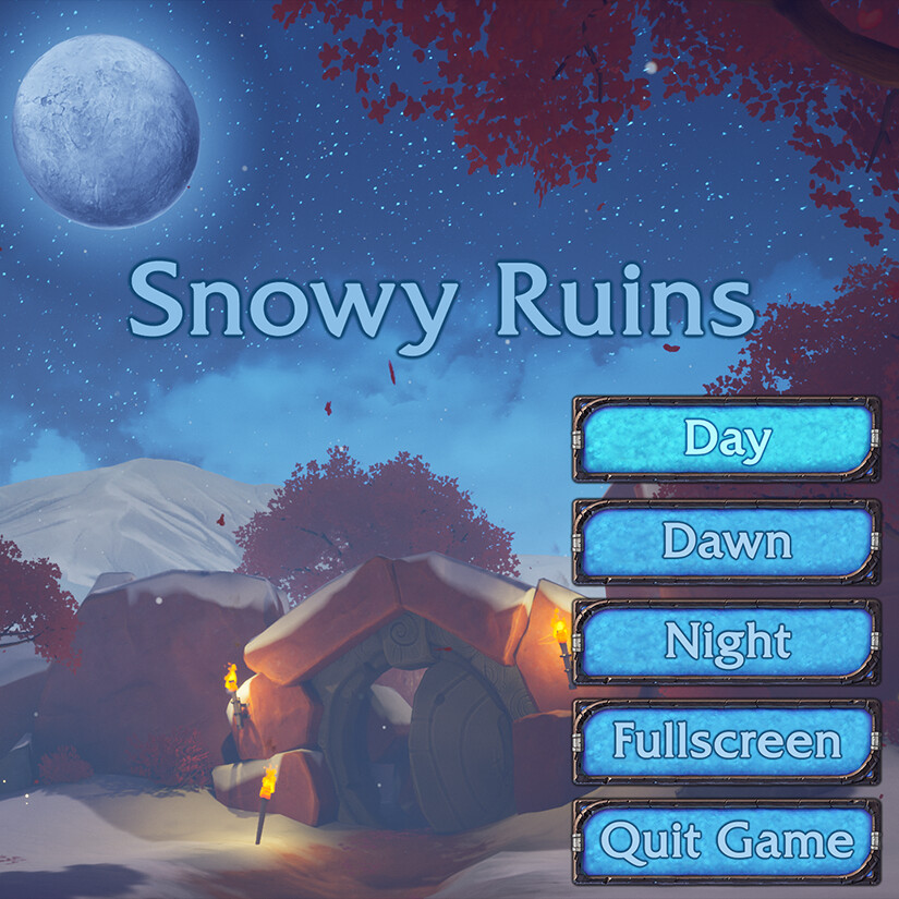 ArtStation - Main Menu & UI - Snowy Ruins